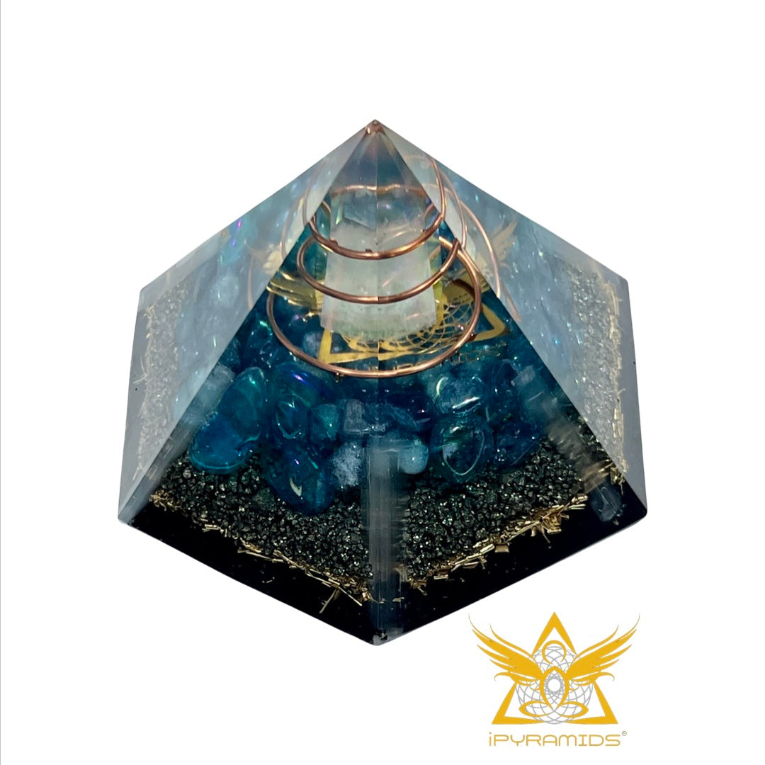 Harmonic Resonance Orgonite Pyramid: Infused with Platinum, Silver, an – iPyramids Store